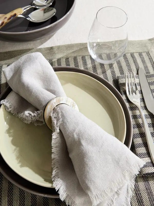 Brunello Cucinelli Set Of Six Horn Napkin Rings