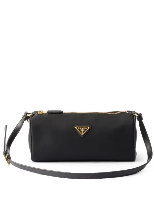 Prada Triangle Logo Pouch - Black