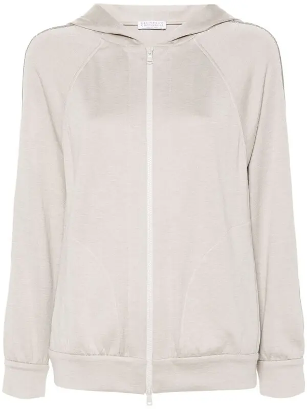 Brunello Cucinelli Monili Chain-detail Hoodie - Neutrals