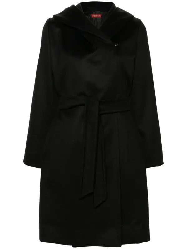 Max Mara Newmang Long Coat - Black