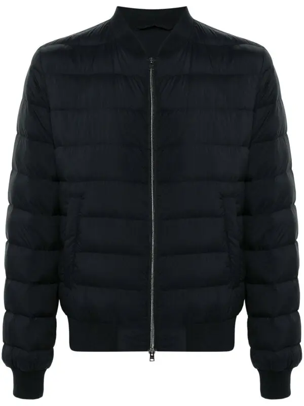 Herno Quilted Padded Bomber Jacket - Black