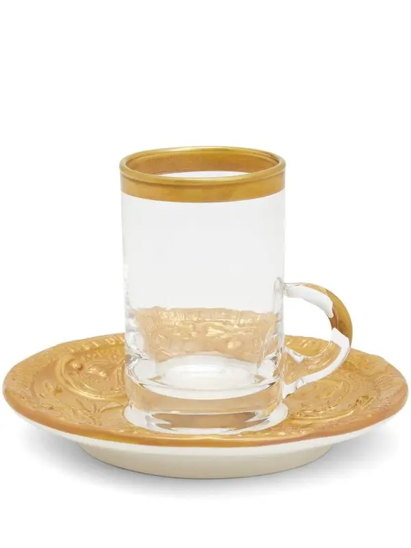 VILLARI Taormina Tea Cup And Saucer Set - Gold