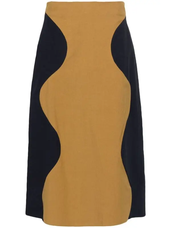 Colville Panelled Cotton Midi Skirt