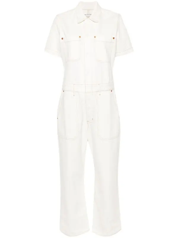SLVRLAKE Short-sleeved Twill Jumpsuit