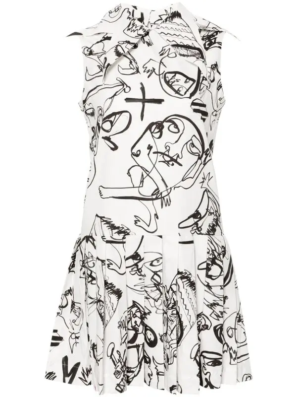 CHARLES JEFFREY LOVERBOY Abstract Printed Mini Dress