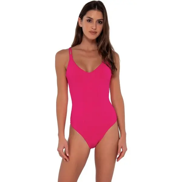 SUNSETS Veronica One-piece Swimsuit - Begonia Sandbar Rib