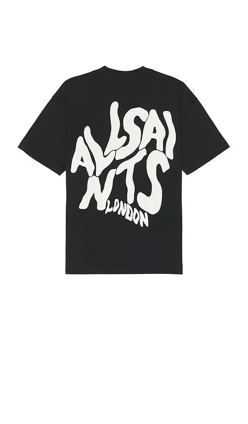 All Saints Orlando Tee In Black - Washed Black