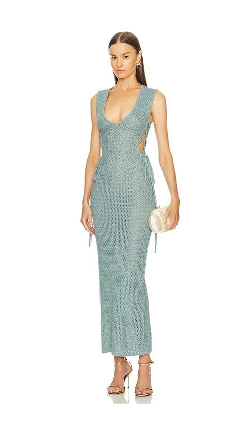 MICHAEL COSTELLO Kyle Maxi Dress - Teal