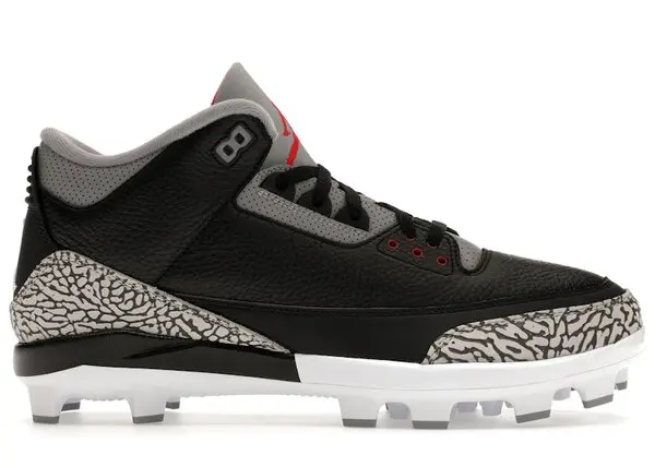 JORDAN 3 Mid Retro Mcs Cement Sneakers - Black/fire Red/cement Grey