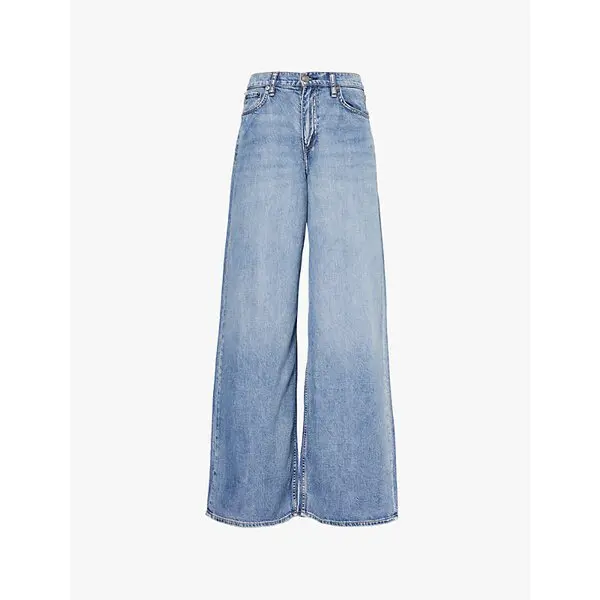 Rag & Bone Featherweight Sofie Wide-leg High-rise Denim-blend Jeans