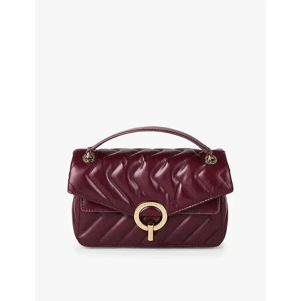 Sandro Small Leather Shoulder Bag - Rouges