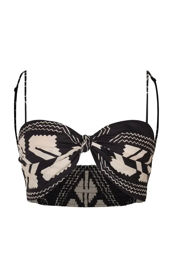 Johanna Ortiz Nudos Del Mar Cropped Top - Print