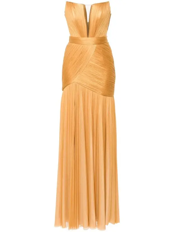 green emerald velvet dress Ladivine CZ0028 Strapless Crystal Dress, Silver Nude / 18