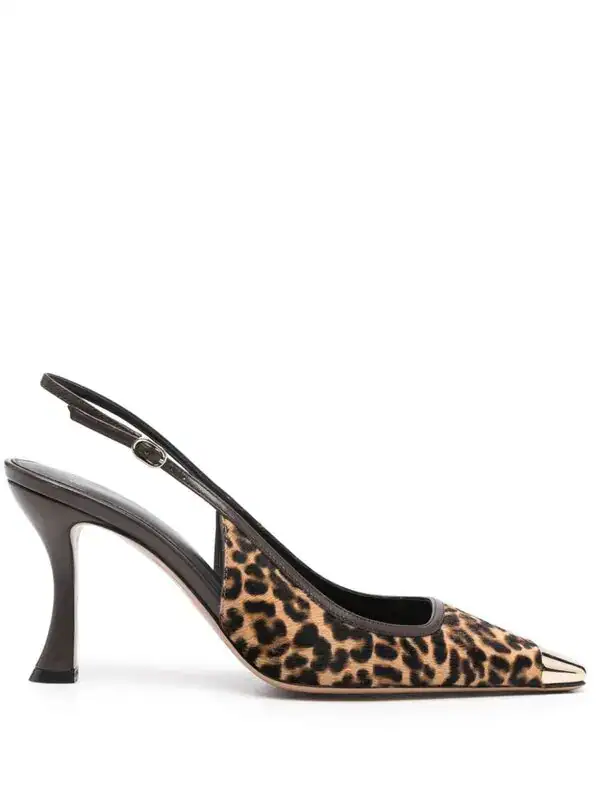 ALEXANDRE BIRMAN Olivia 85mm Leopard-print Pumps - Brown | Editorialist