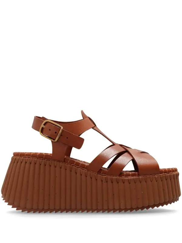 Chloé Leather Platform Sandals