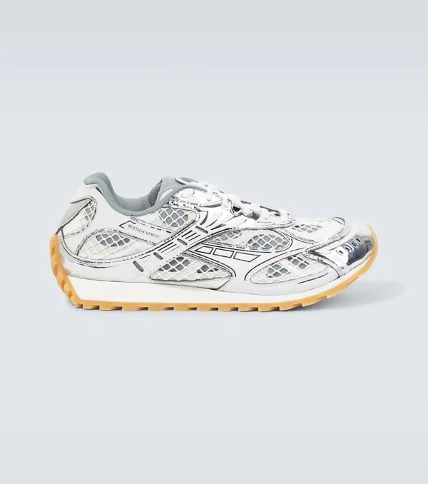 Bottega Veneta Orbit Lace-up Sneakers - Silver