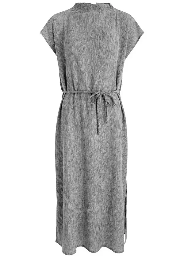 knee length dresses for ladies Pleated dolman sleeve dress