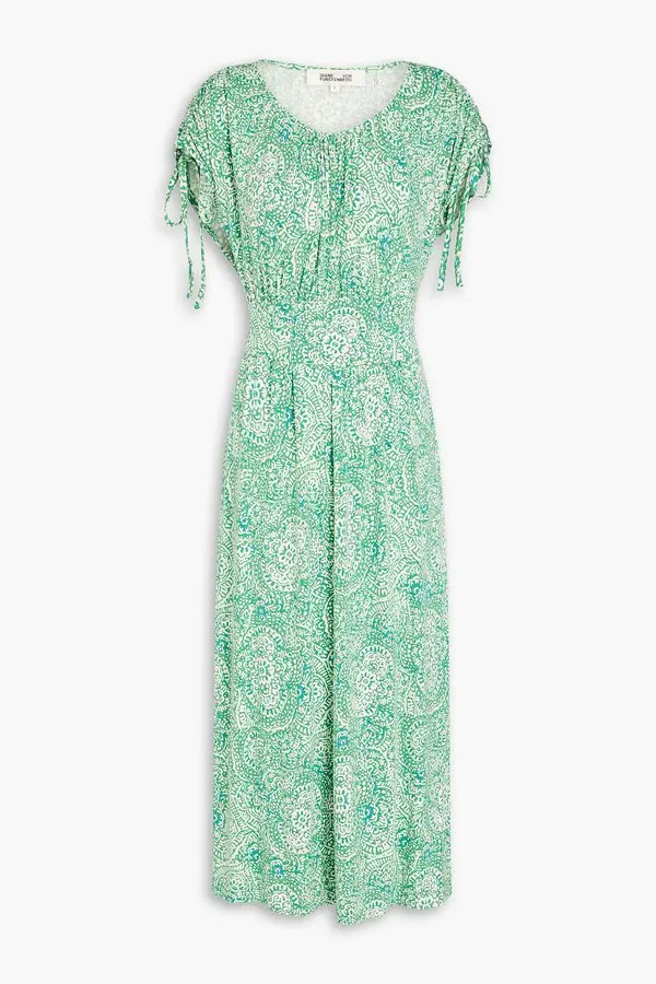 Diane Von Furstenberg Reggio Printed Jersey Midi Dress