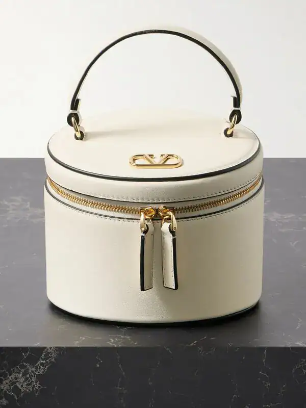 Valentino Garavani Leather Jewelry Box In Ivory - 50% Off