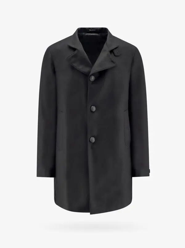 Tagliatore Water Repellent Virgin Wool Coat - Black