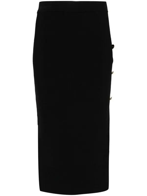 Versace Decorative-button Midi Skirt