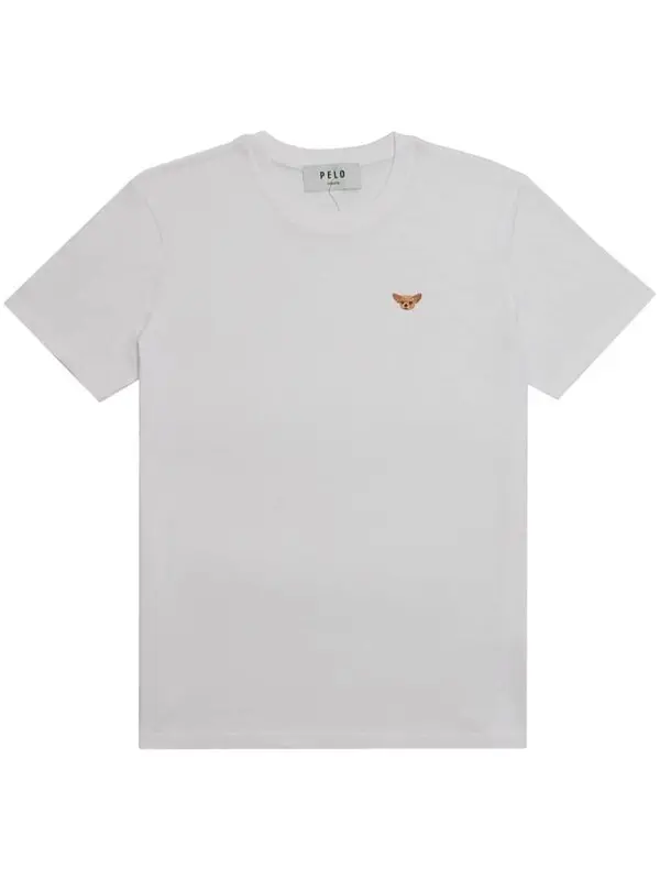 PELO FOUNDATION Dog-appliqué T-shirt - White