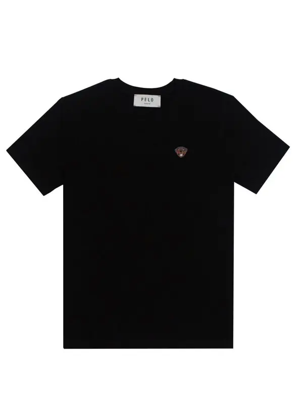 PELO FOUNDATION Dog-appliqué T-shirt - Black