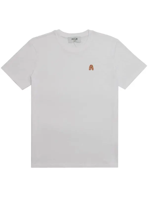 PELO FOUNDATION Dog-appliqué T-shirt - White