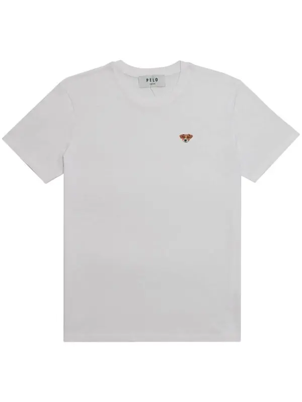 PELO FOUNDATION Dog-appliqué T-shirt - White