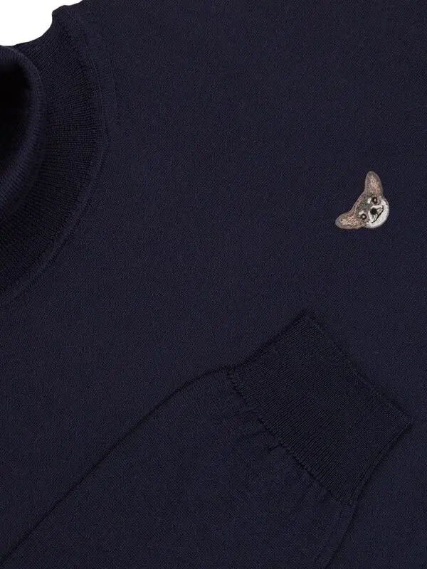 PELO FOUNDATION Dog Appliqué Merino Wool Jumper