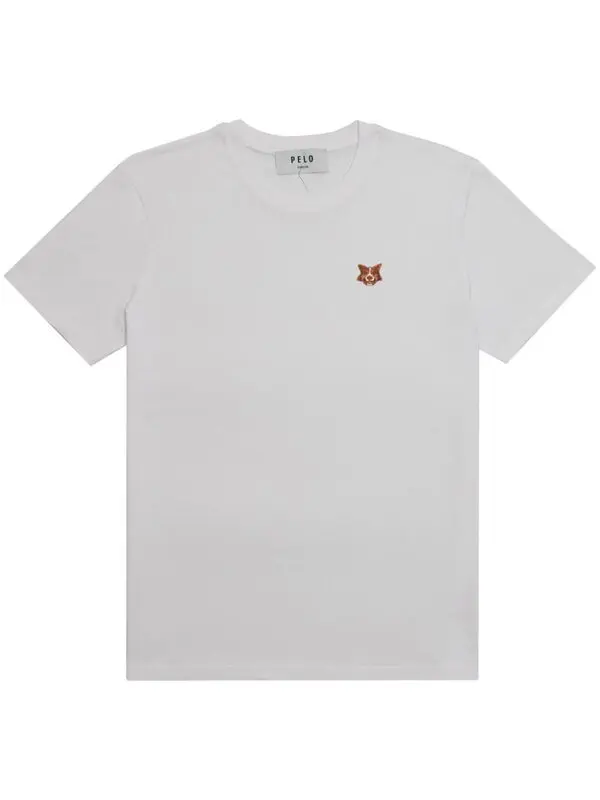 PELO FOUNDATION Dog-appliqué T-shirt - White