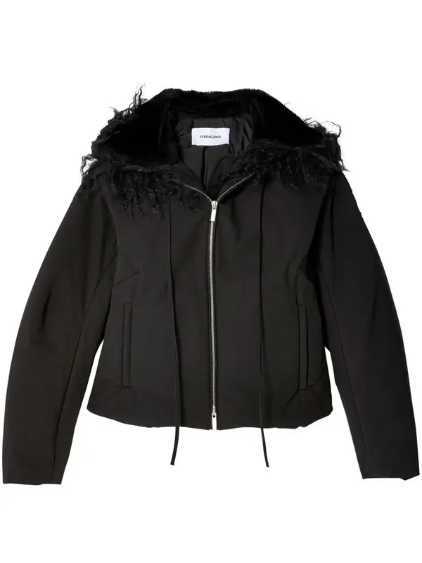 FERRAGAMO Padded Jacket With Faux-fur Detail