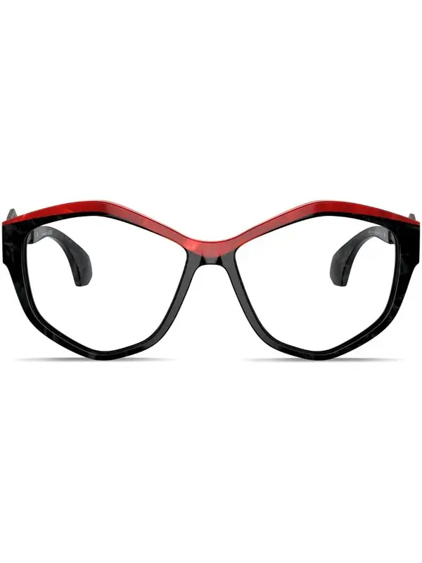 ALAIN MIKLI Geometric-frame Eyeglasses - Red