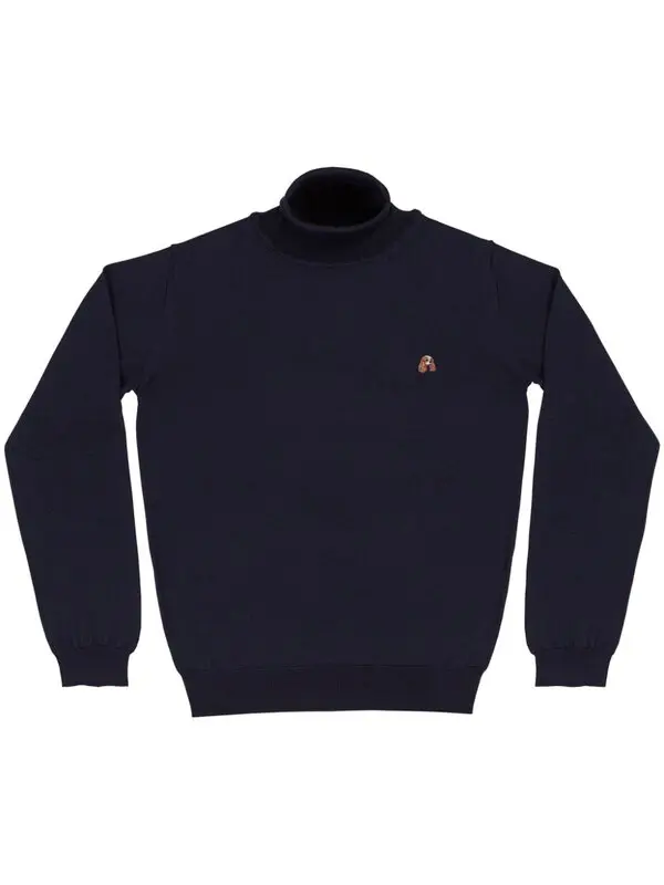 PELO FOUNDATION Dog-appliqué Merino Wool Jumper