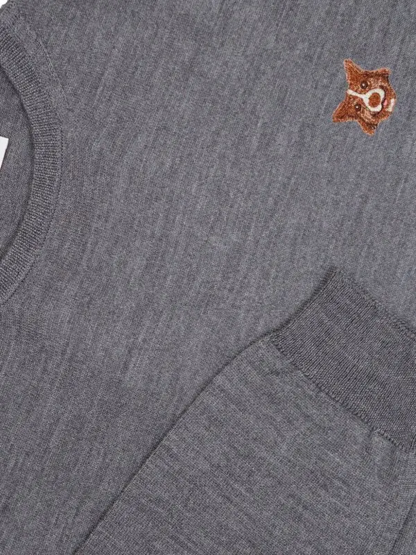 PELO FOUNDATION Dog-appliqué Jumper - Grey