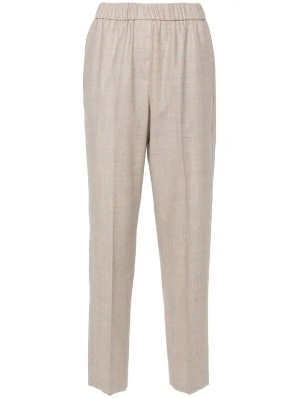 Peserico Checked Tapered Trousers