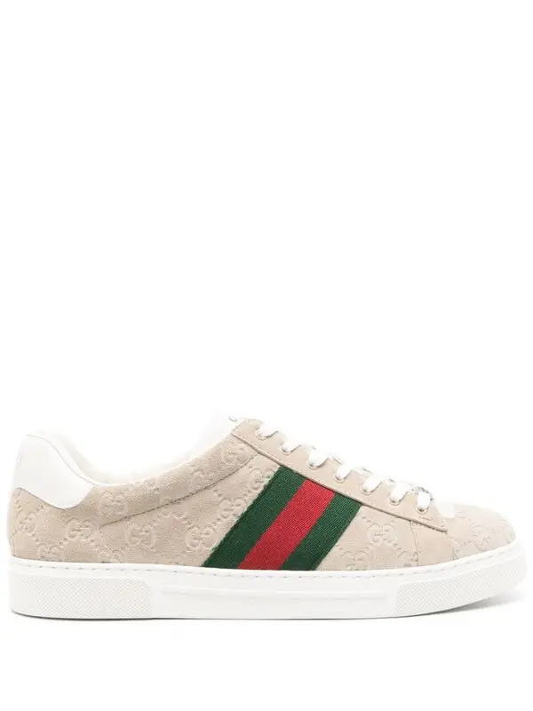 Gucci Ace Web Sneakers - Neutrals
