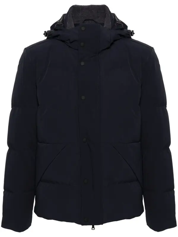 Paul & Shark Hooded Puffer Jacket - Blue