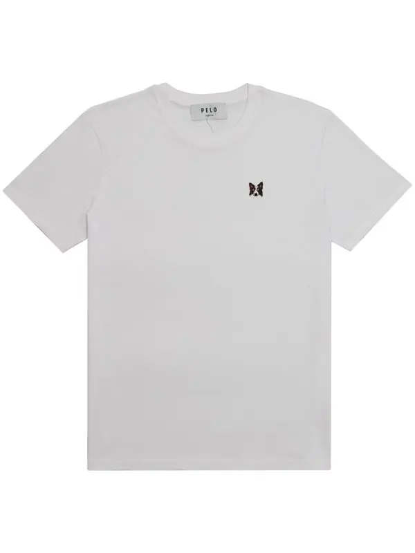 PELO FOUNDATION Border Collie Patch T-shirt - White