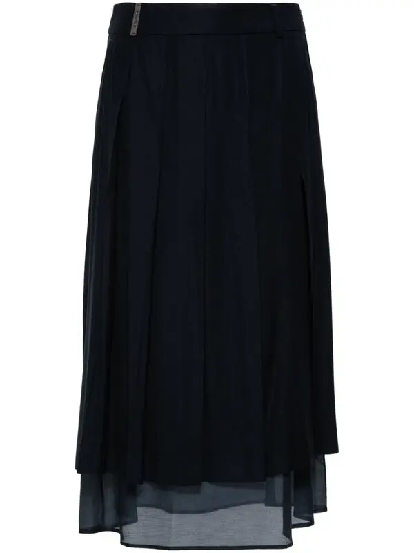 Peserico Pleated Midi Skirt