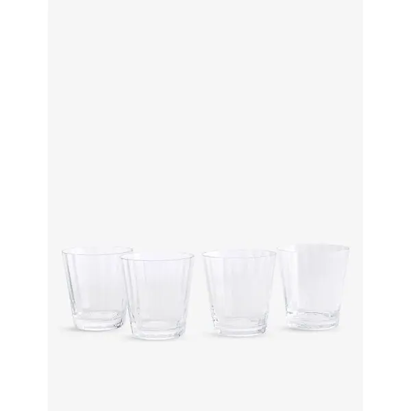 SOHO HOME Pembroke Scalloped Lowball Glasses Set Of Four