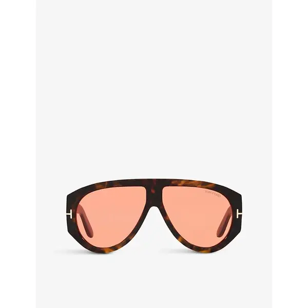 TOM FORD Bronson Pilot-frame Sunglasses - Brown