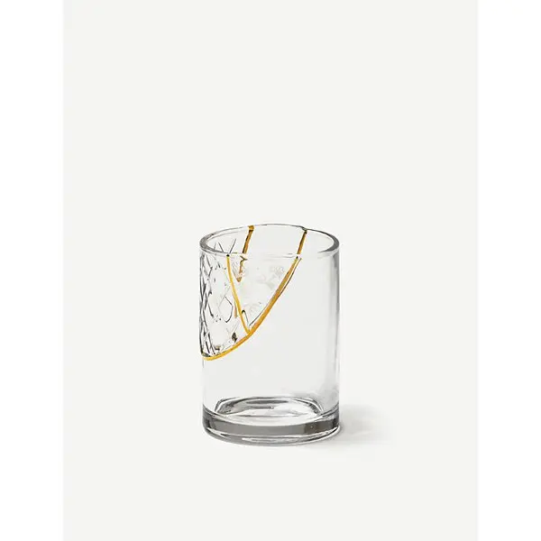SELETTI Kintsugi Glass And Gold Tumbler - None