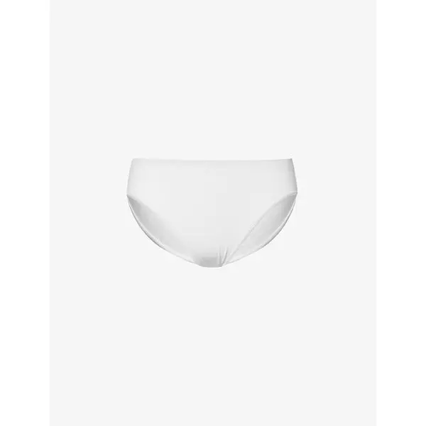 Hanro Mid-rise Seamless Stretch-woven Briefs - White