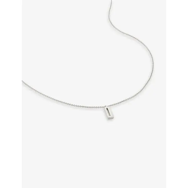 Monica Vinader Letter Charm Pendant Necklace - Sterling Silver