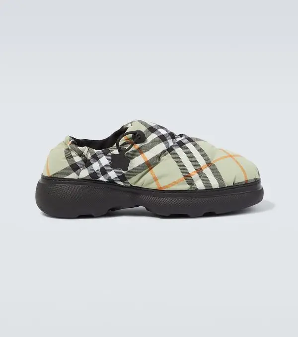 Burberry Check Quilted Mules