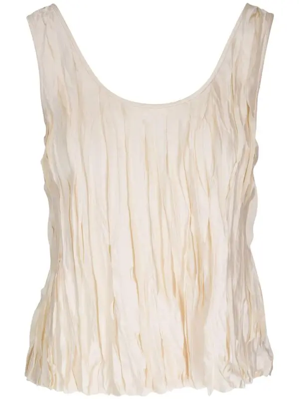 Vince Crushed Tank Top - Neutrals