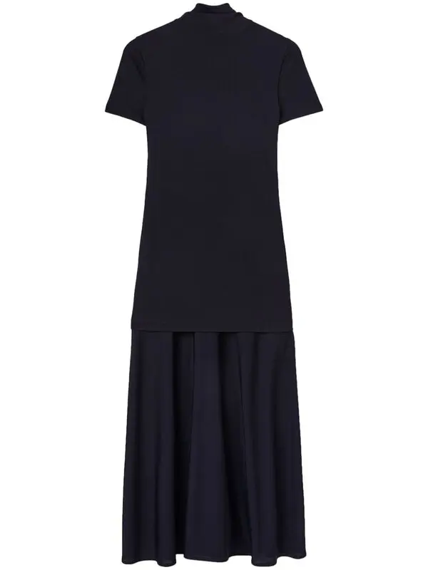 JIL SANDER Layered-design Midi Dress - Blue