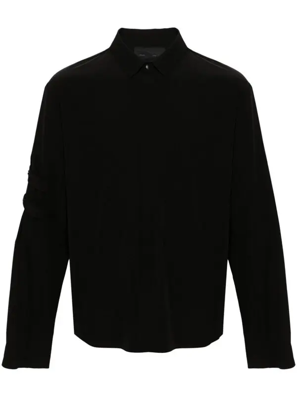 HELIOT EMIL Press-stud Crepe Shirt