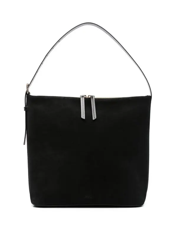 A.p.c. Suede Shoulder Bag - Black